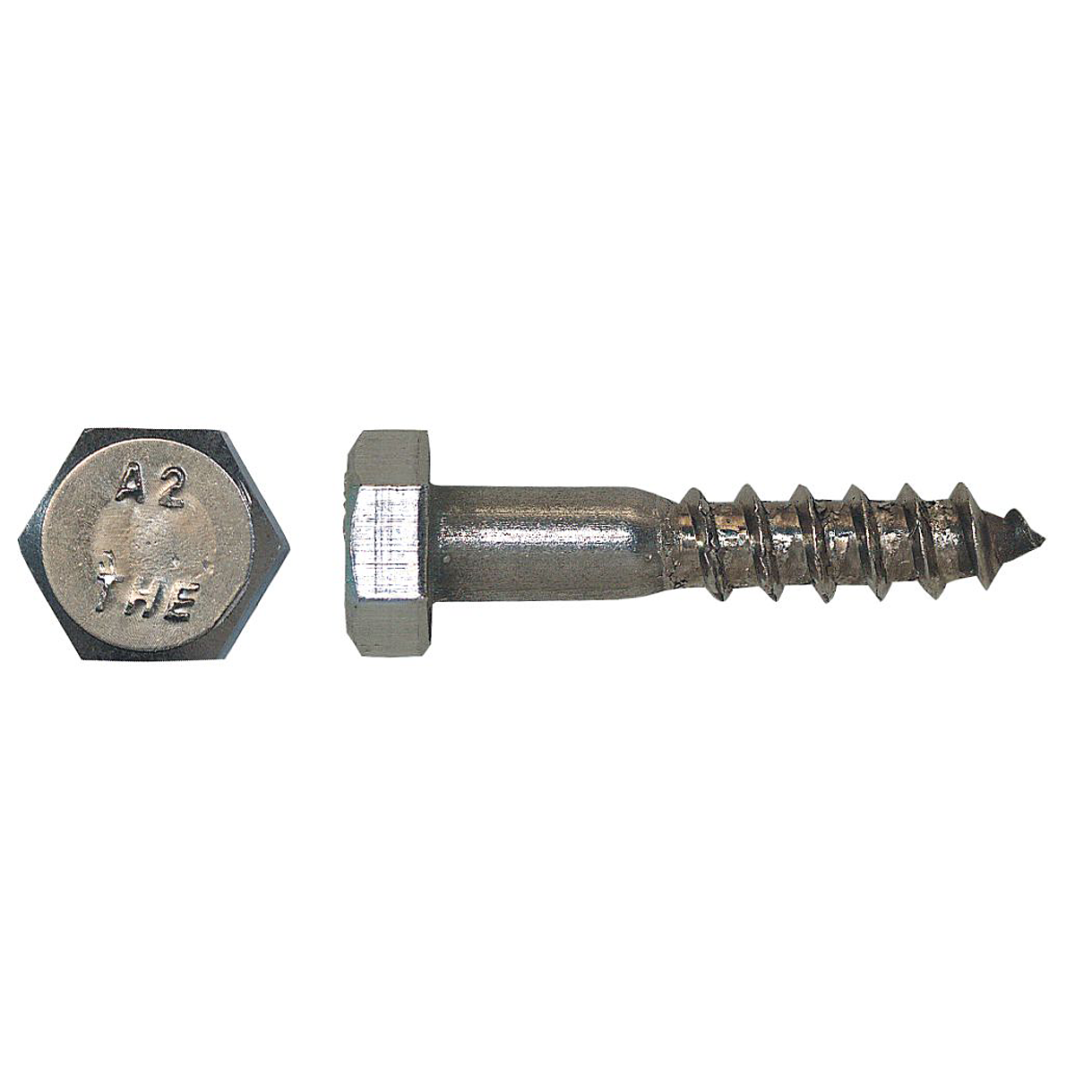 Holzschraube Sechskantkopf DIN 571 A2, SW 19 12 x 70